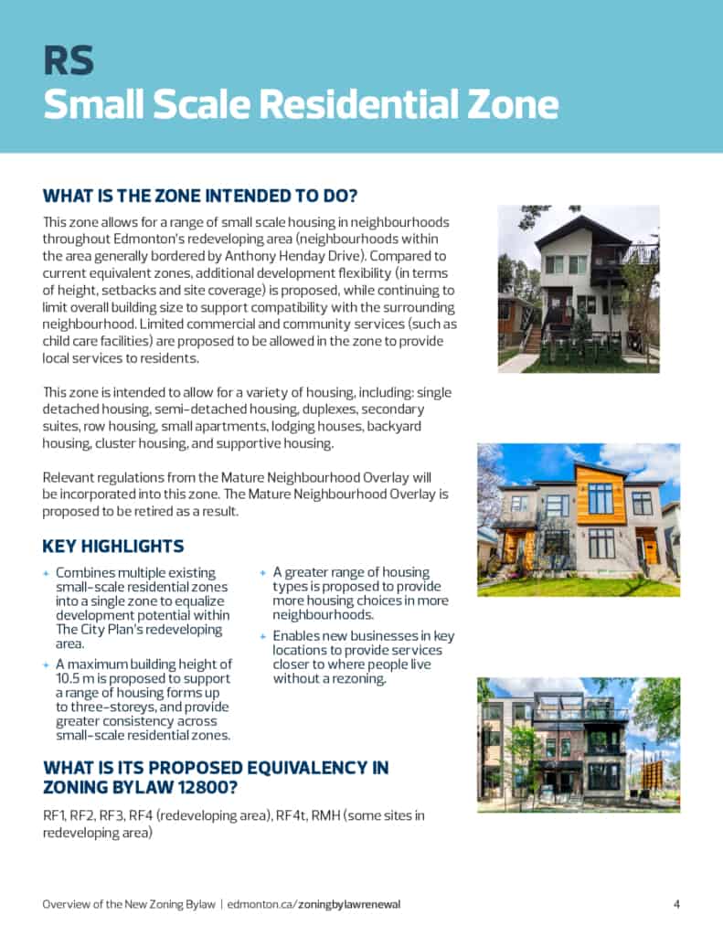 Proposed Zoning Changes - Highlands Community League Edmonton